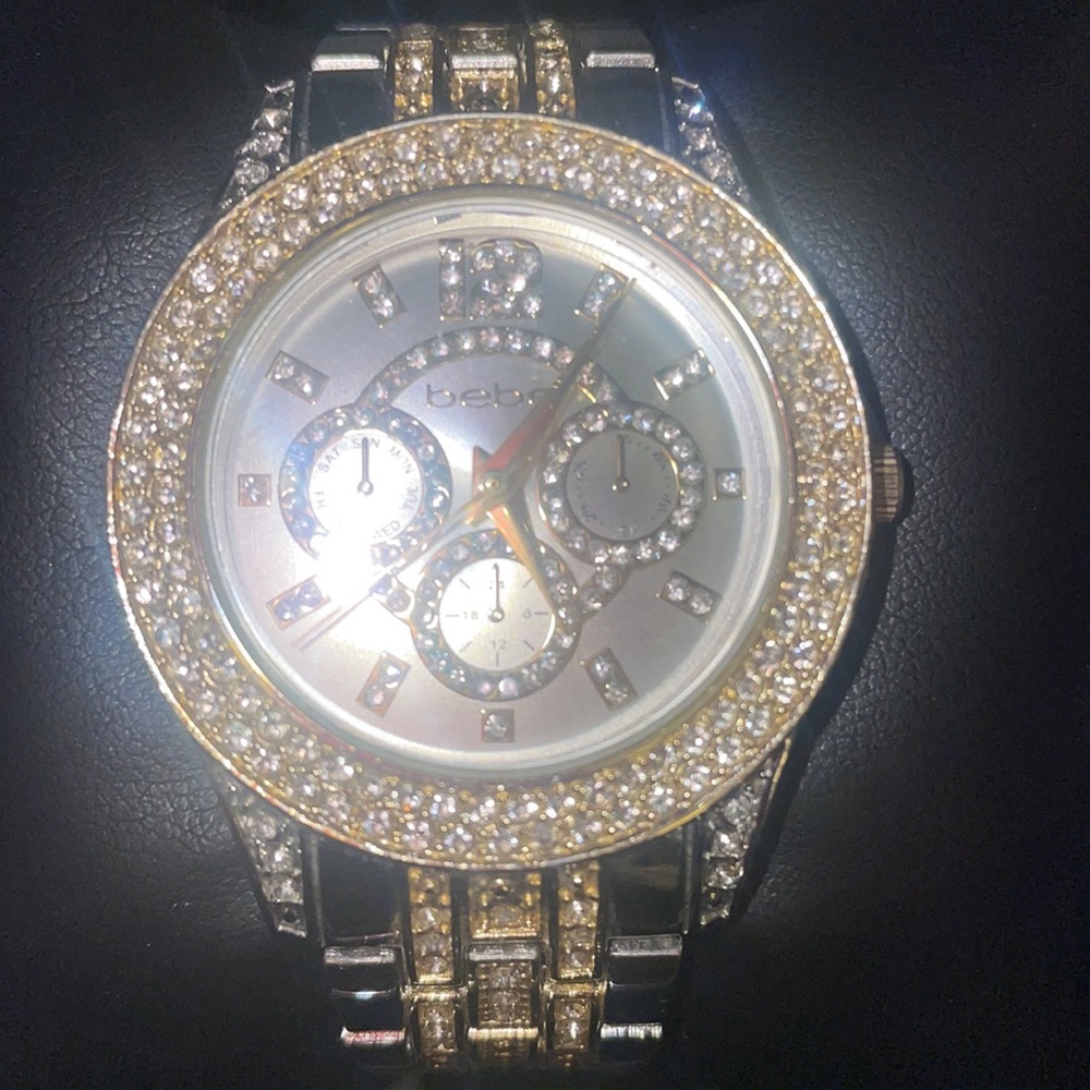 Bebe Two-Tone, Diamond Watch In Original Box. - Gem